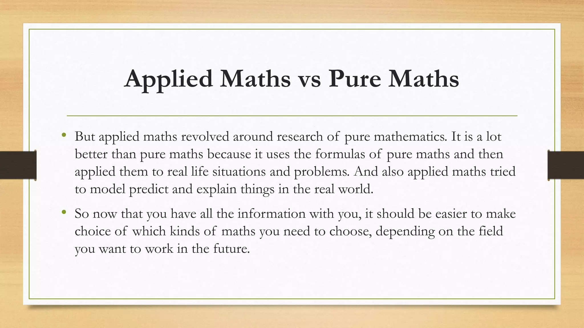 Applied Mathematics vs Pure Mathematics.pdf