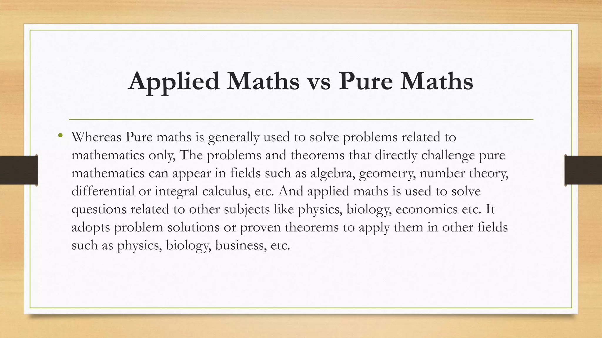 Applied Mathematics vs Pure Mathematics.pdf