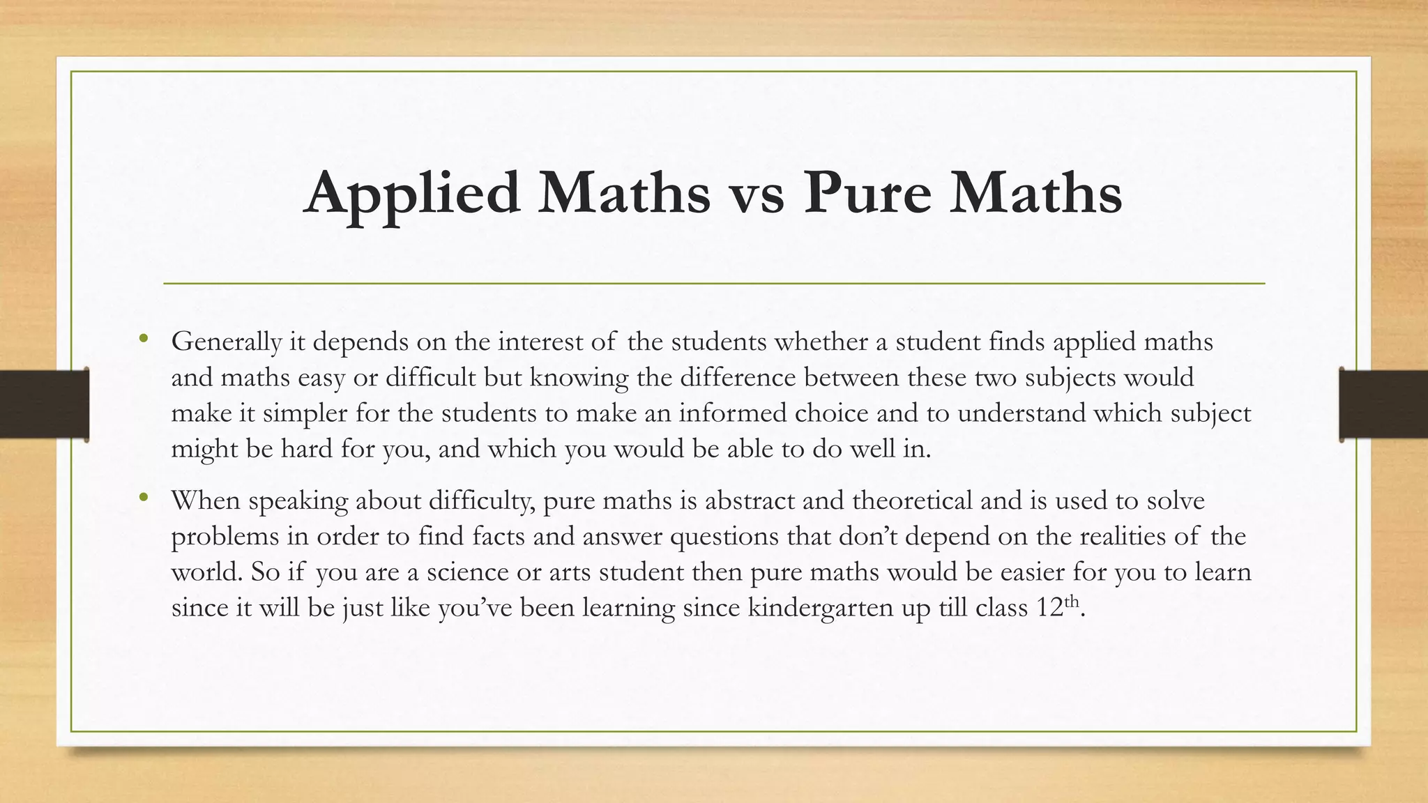 Applied Mathematics vs Pure Mathematics.pdf