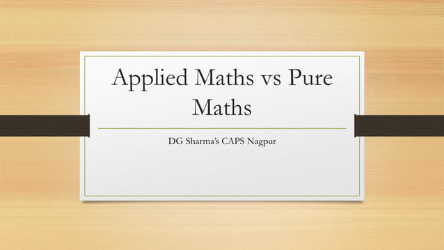 Applied Mathematics vs Pure Mathematics.pdf