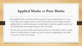 Applied Mathematics vs Pure Mathematics.pdf