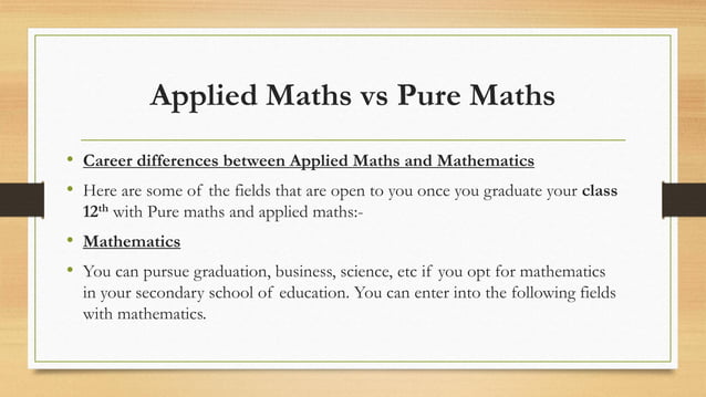 Applied Mathematics vs Pure Mathematics.pdf