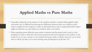 Applied Mathematics vs Pure Mathematics.pdf