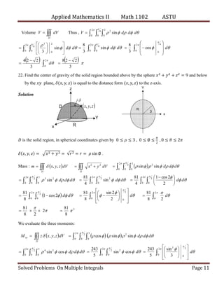 Applied Maths II ASTU (1).pdf calculus 2 | PDF