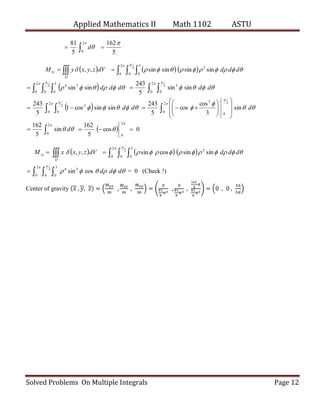 Applied Maths II ASTU (1).pdf calculus 2 | PDF