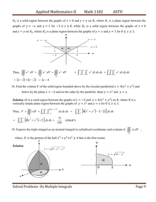 Applied Maths II ASTU (1).pdf calculus 2 | PDF