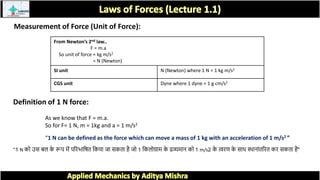 Basics of applied mechanics: force and force systems.pptx