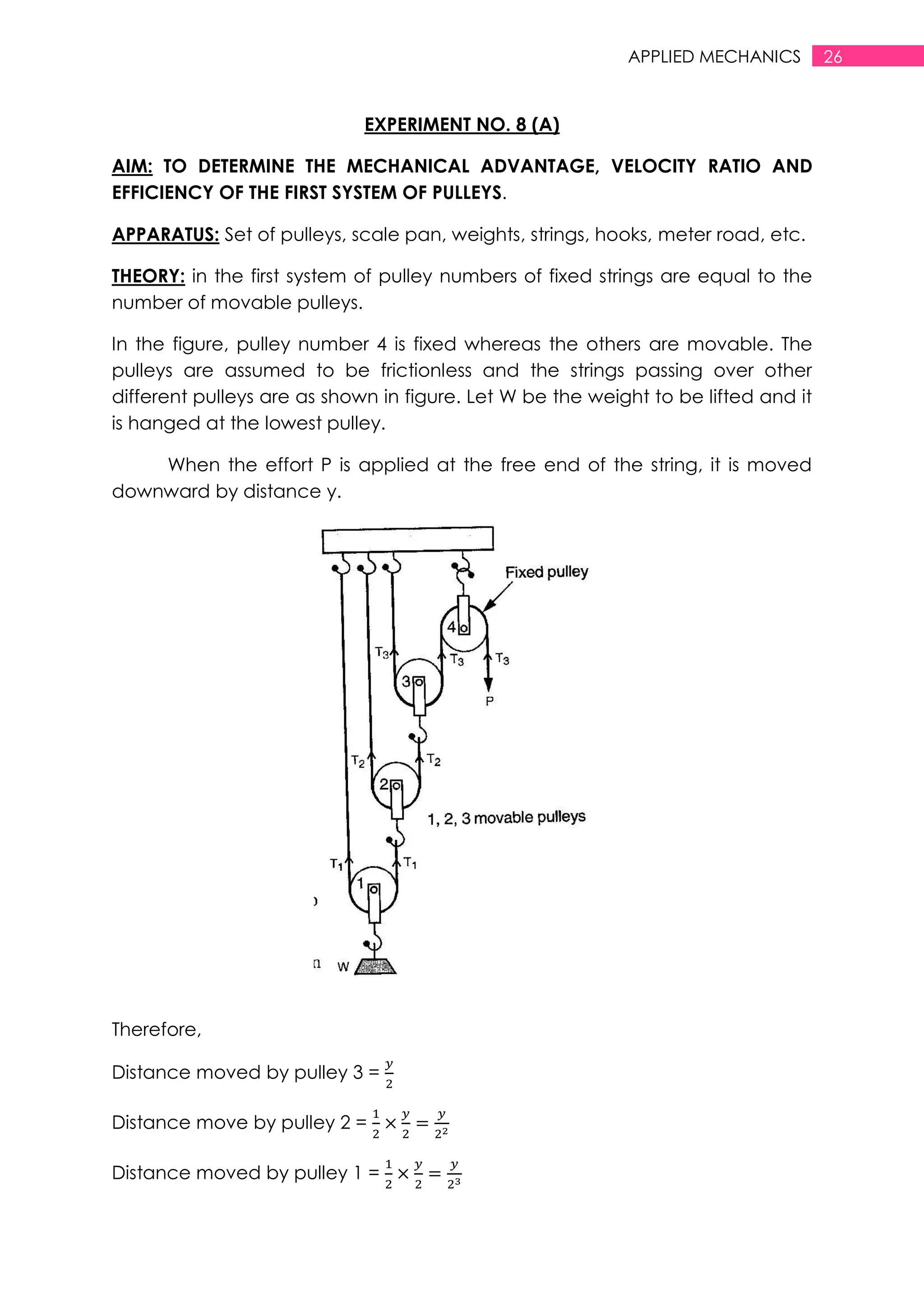 Applied mechanics lab manual | PDF