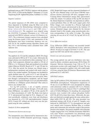 Biogenic antimicrobial silver nanoparticles produced by fungi | PDF