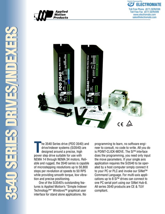 Applied motion products pdo3540 si3540 datasheet | PDF | Computer Peripherals | Computing
