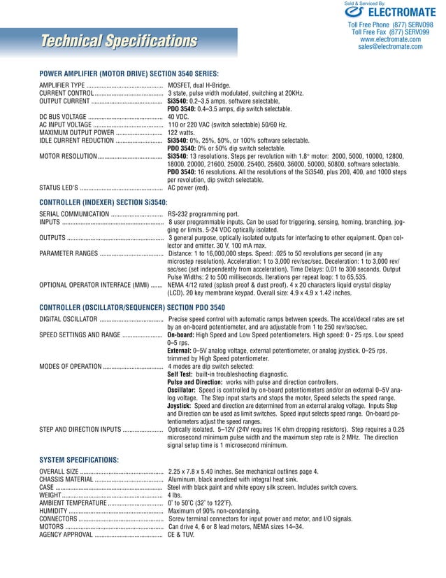 Applied motion products pdo3540 si3540 datasheet | PDF | Computer Peripherals | Computing