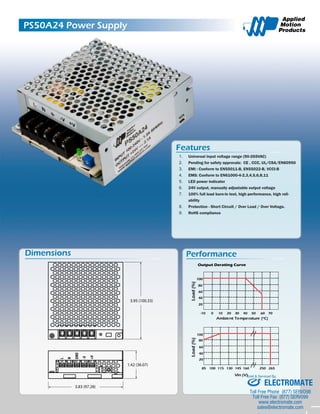 Applied motion products ps50 a24 datasheet | PDF