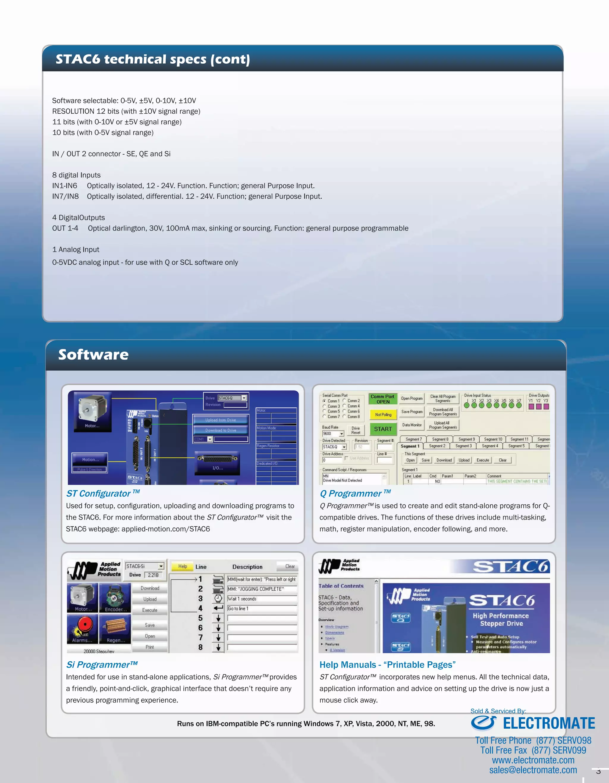 Applied motion products stac6 datasheet | PDF