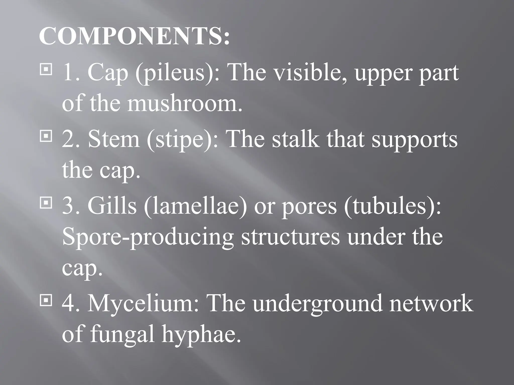 Applied mushroom biology-definition,characteristics, mushroom ...