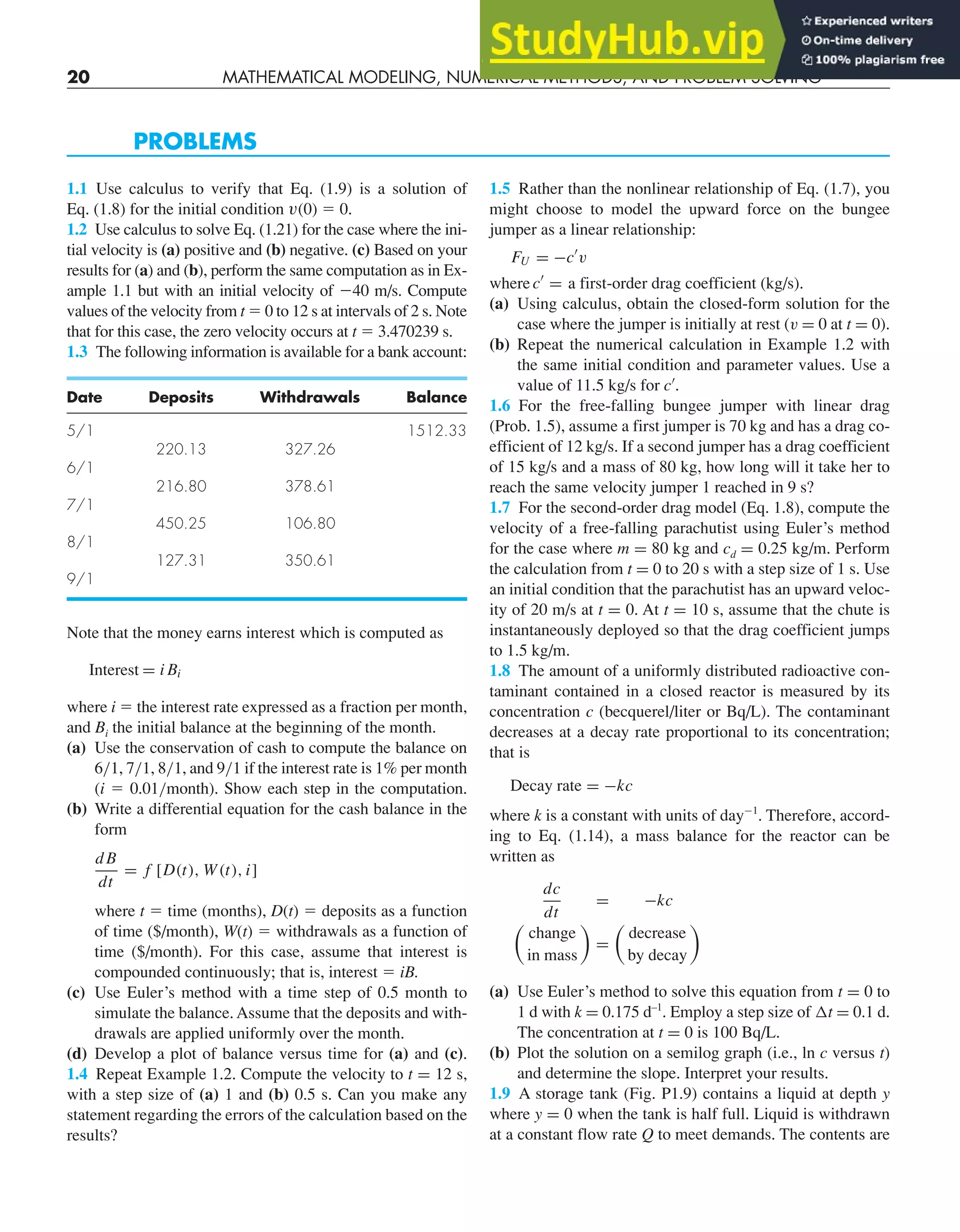 Applied Numerical Methods With MATLAB For Engineers And Scientists ...