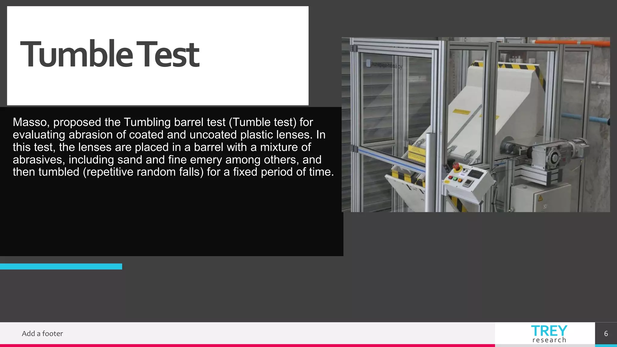 Lens Abrasion and Scratch Resistance Tests. | PPTX