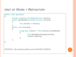 Applied patterns in the project | PPT