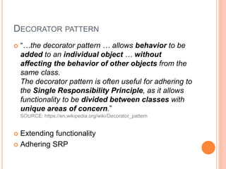 Applied patterns in the project | PPT