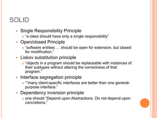 Applied patterns in the project | PPT