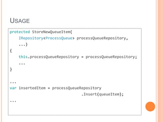 Applied patterns in the project | PPT