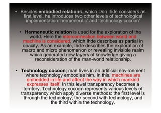 Philosophy of Technology 2: Embodiment, Disembodiment and Immersion | PDF