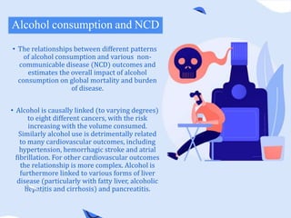alcohol consumption and NCDs | PPTX