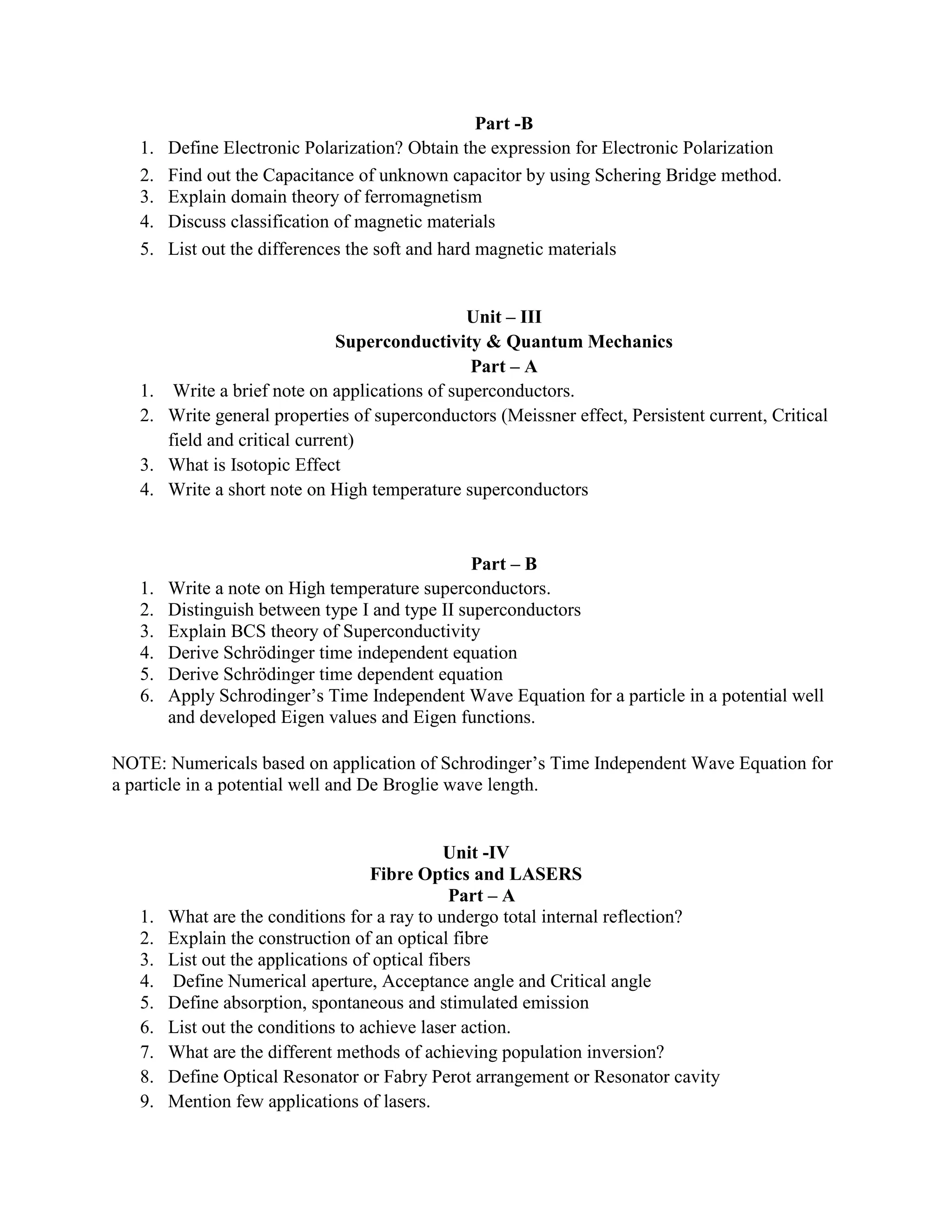Applied Physics Question Bank for mcet autonomous | PDF
