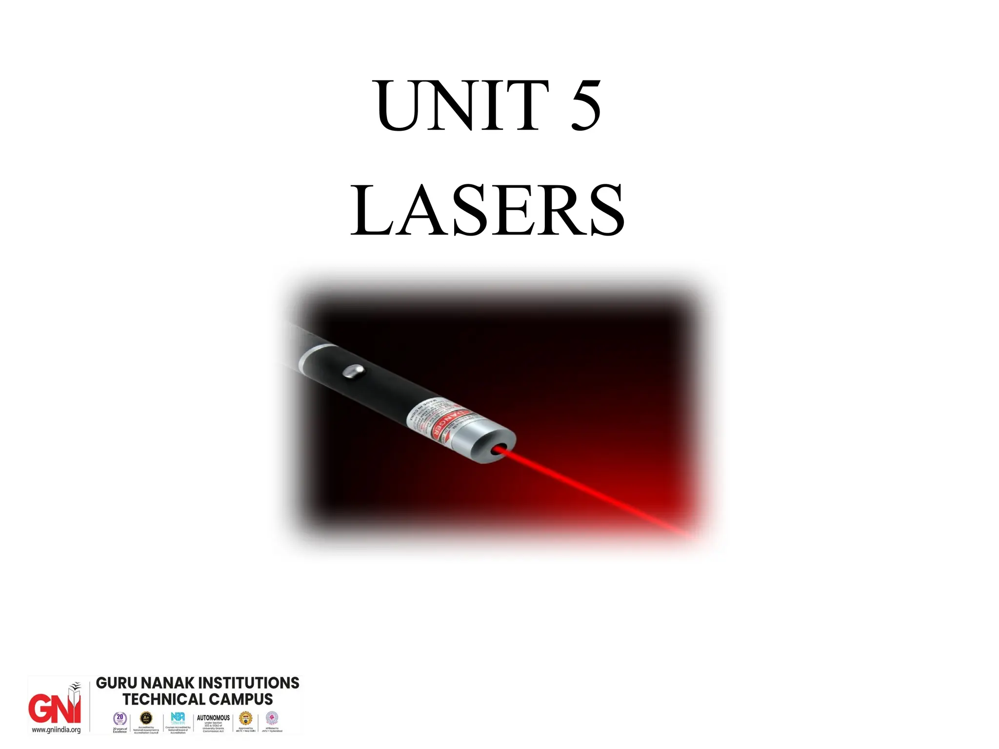 Applied Physics Unit 5 LASER and FIBRE OPTICS.pptx