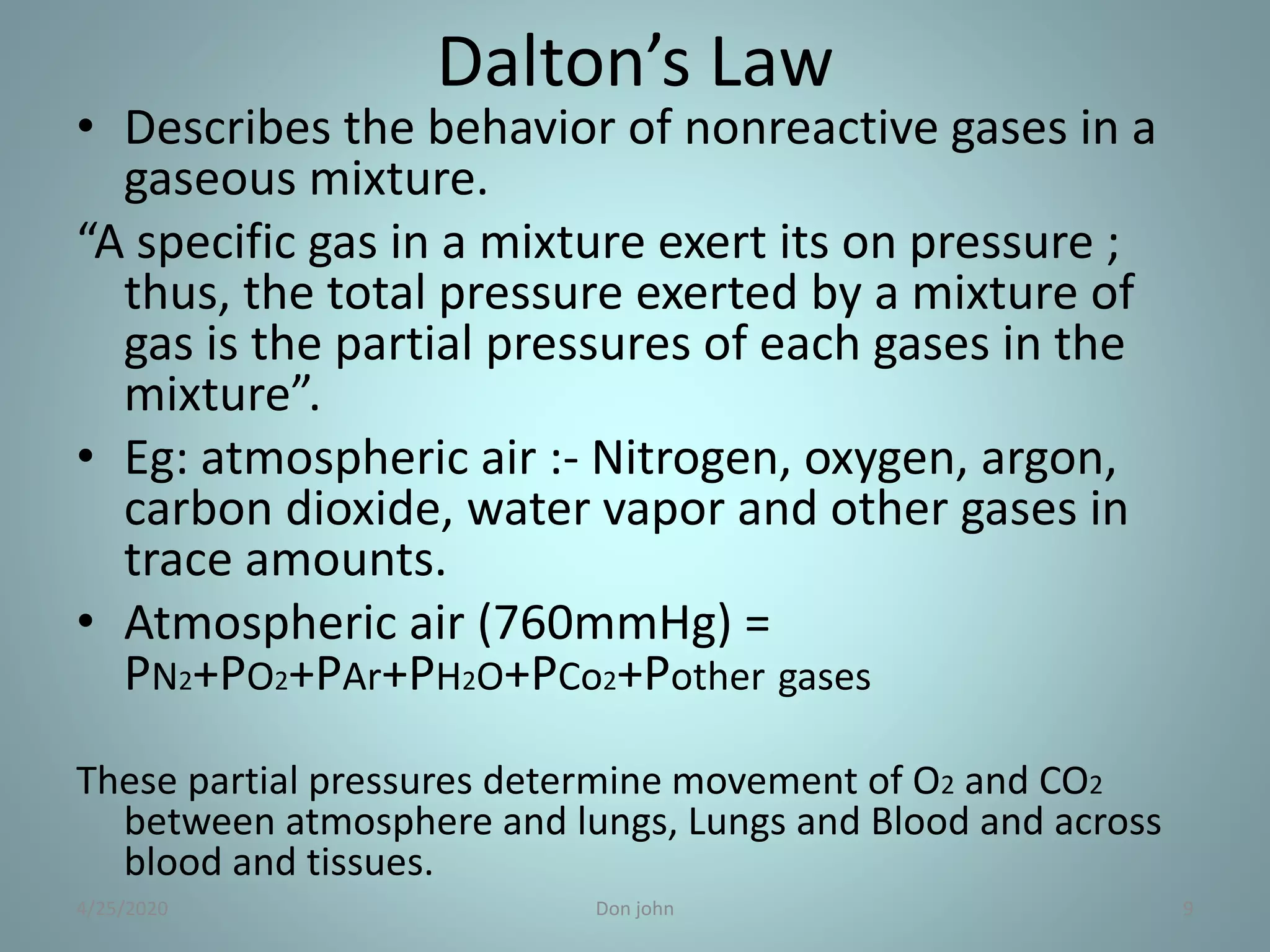 Applied physiology of Respiration | PPTX