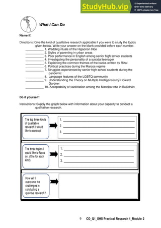 APPLIED PRACTICAL RESEARCH 1 Q1 Mod2 V2 | PDF