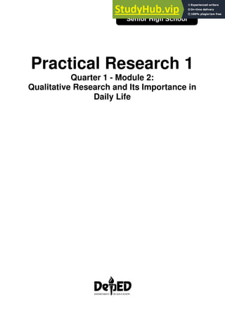 APPLIED PRACTICAL RESEARCH 1 Q1 Mod2 V2 | PDF