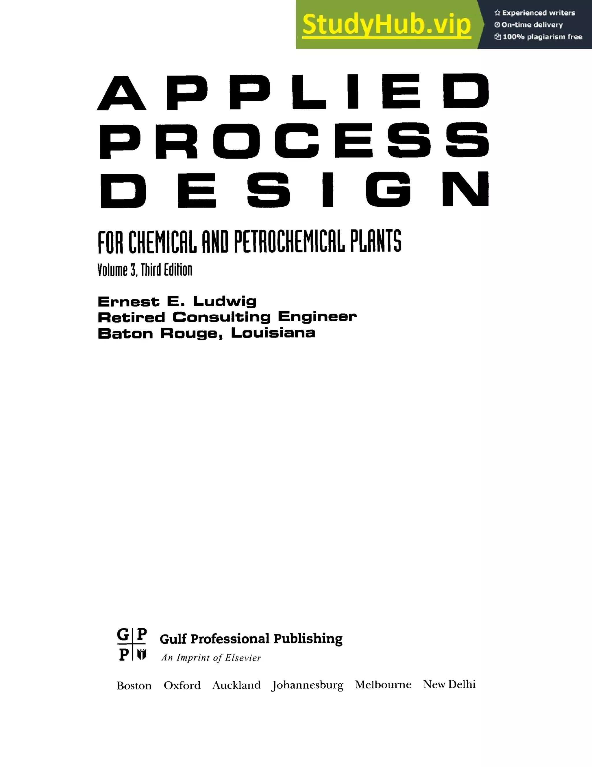 Applied Process Design for Chemical and Petrochemical Plants. Vol. 3. E ...