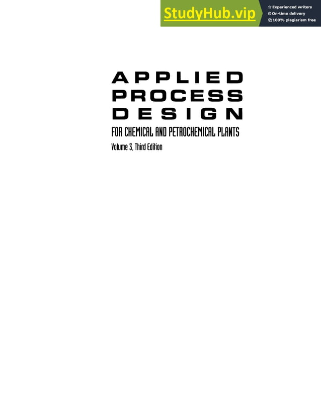 Applied Process Design for Chemical and Petrochemical Plants. Vol. 3. E ...