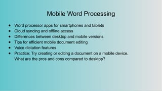 Applied Productivity Tools_ Mastering Word Processors.pptx