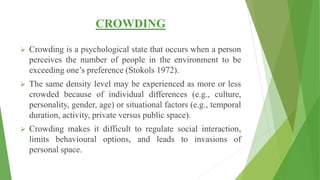 ENVIRONMENTAL PSYCHOLOGY PPT | PPTX