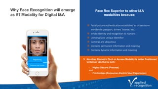 Applied Recognition Face Biometrics Presentation for Silicon Halton ...
