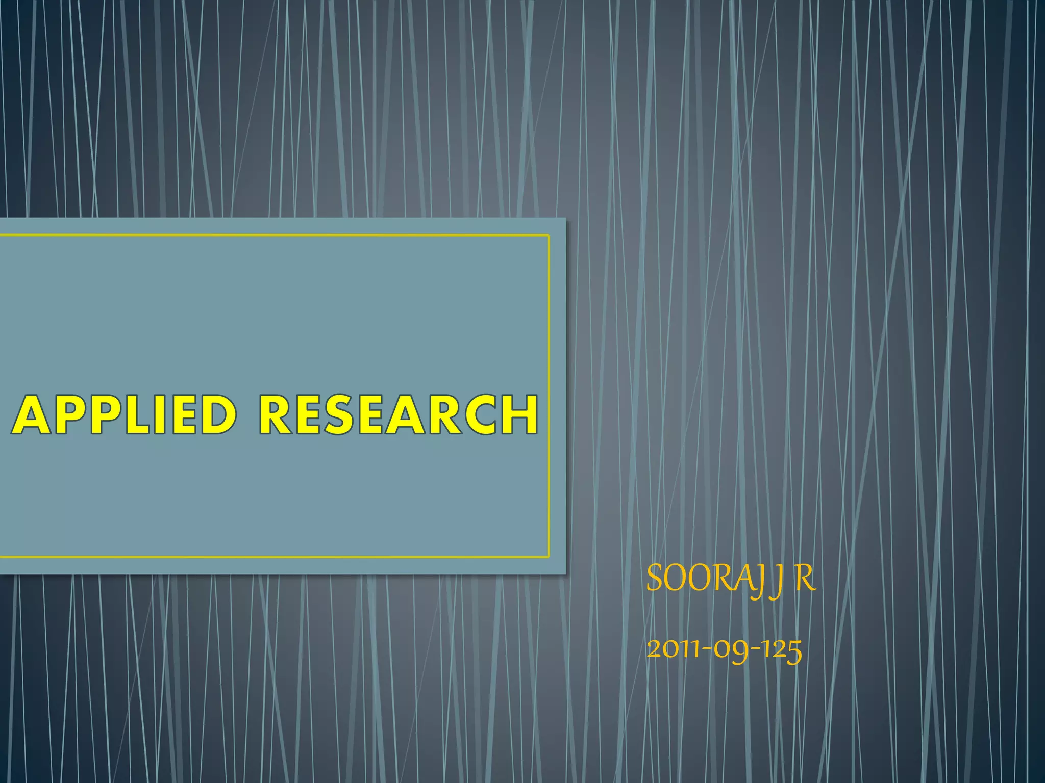 Applied research | PPTX