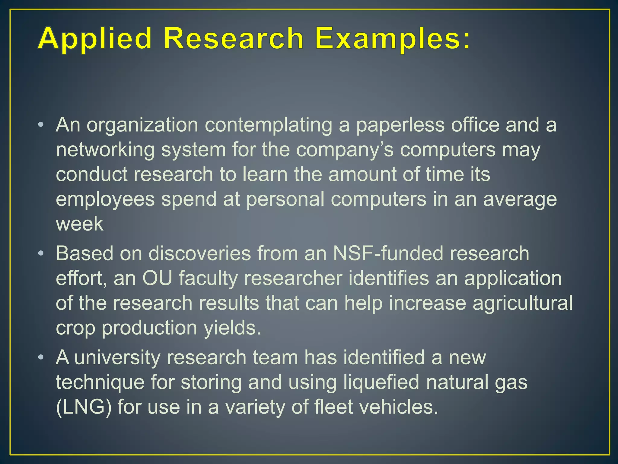 Applied research | PPTX | Science