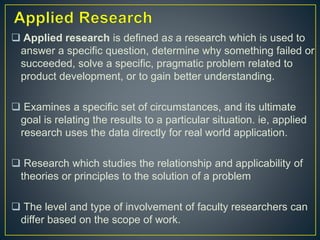 Applied research | PPT