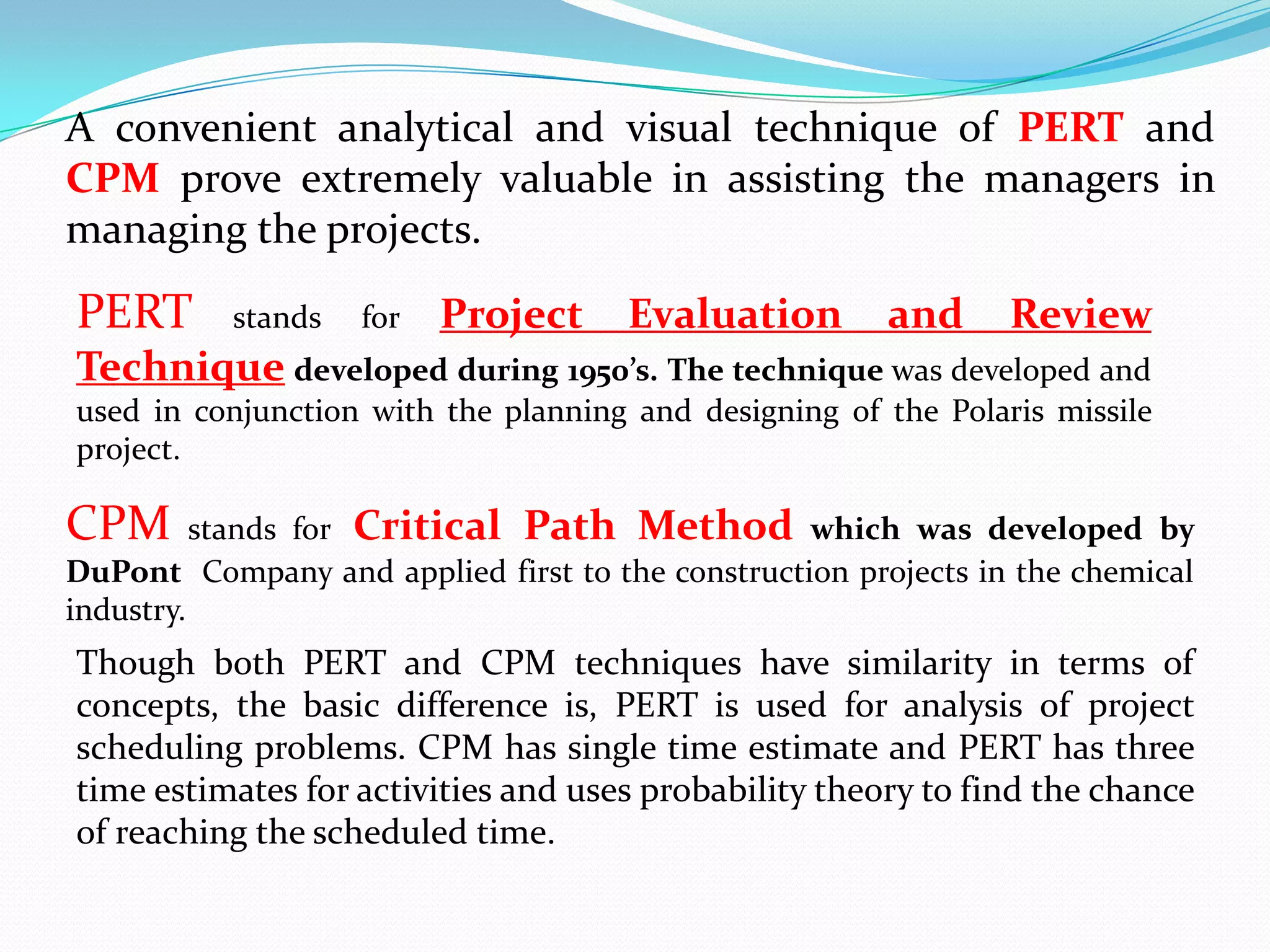 Network Problem CPM & PERT | PPTX