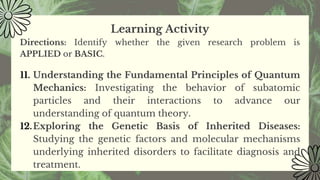 Types of Research: Applied Research vs Basic Research.pptx