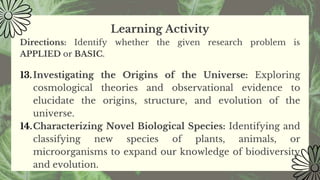 Types of Research: Applied Research vs Basic Research.pptx