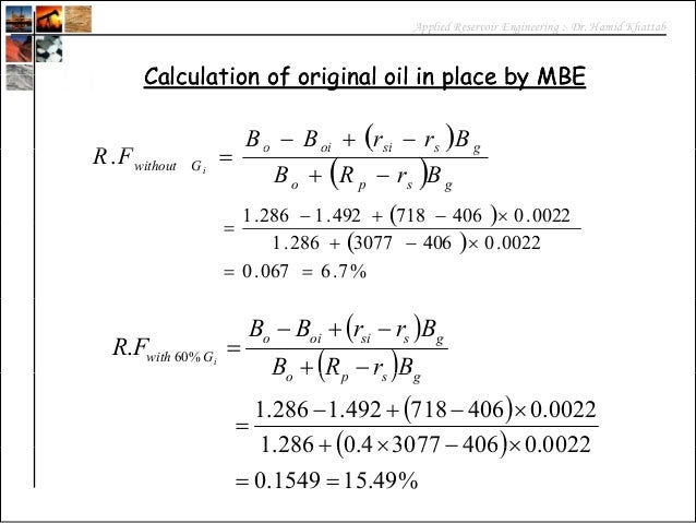 Applied reservoir eng