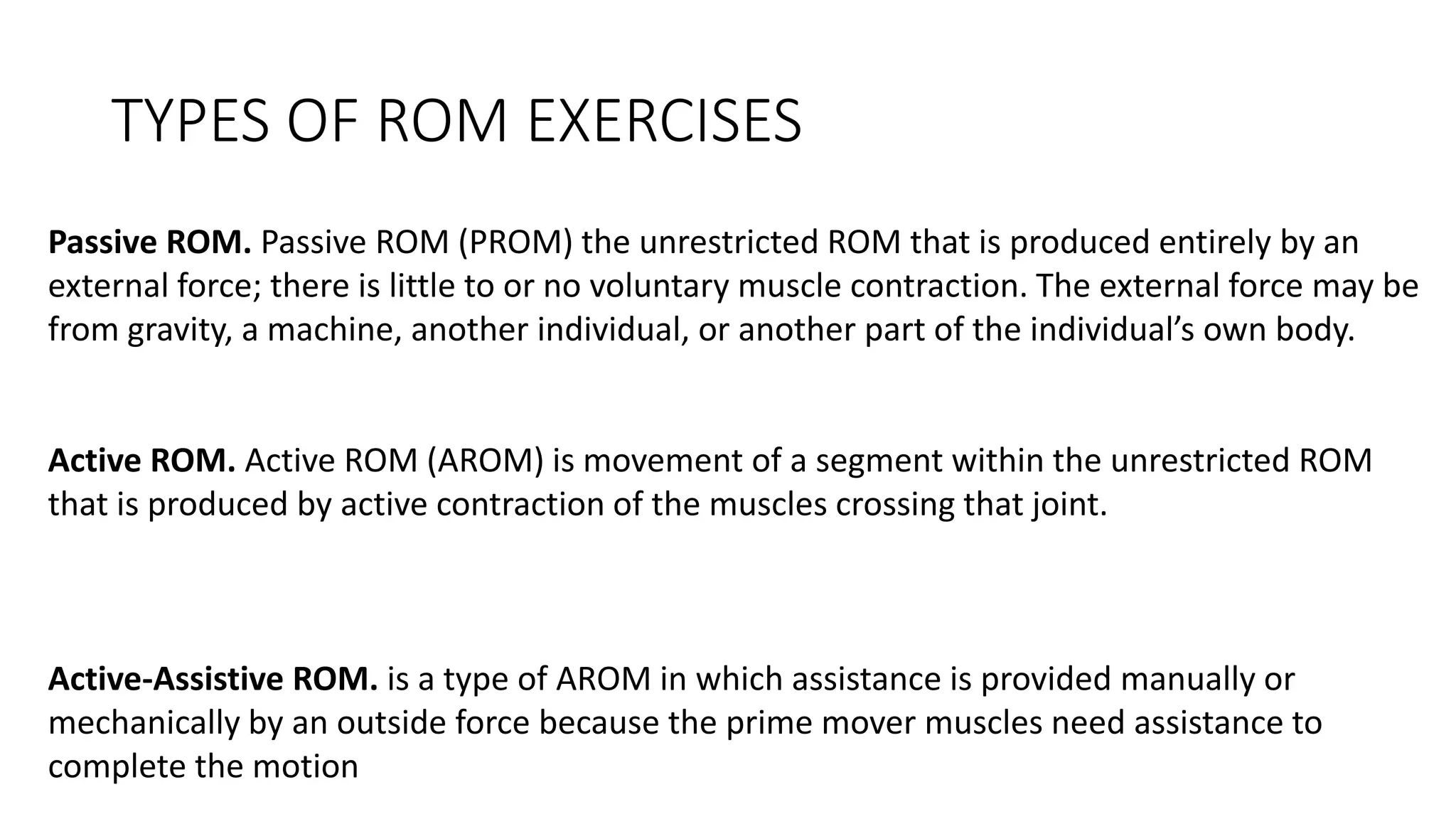 Applied sciences of rom exercises | PPTX
