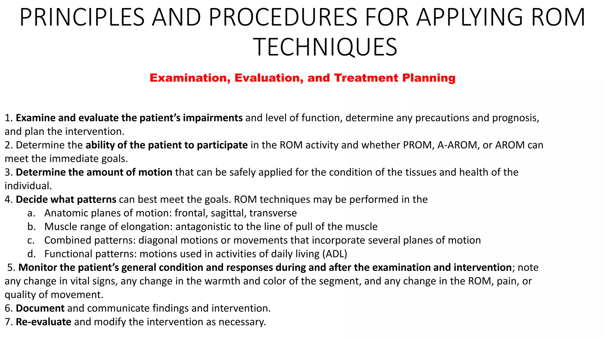 Applied sciences of rom exercises | PPTX