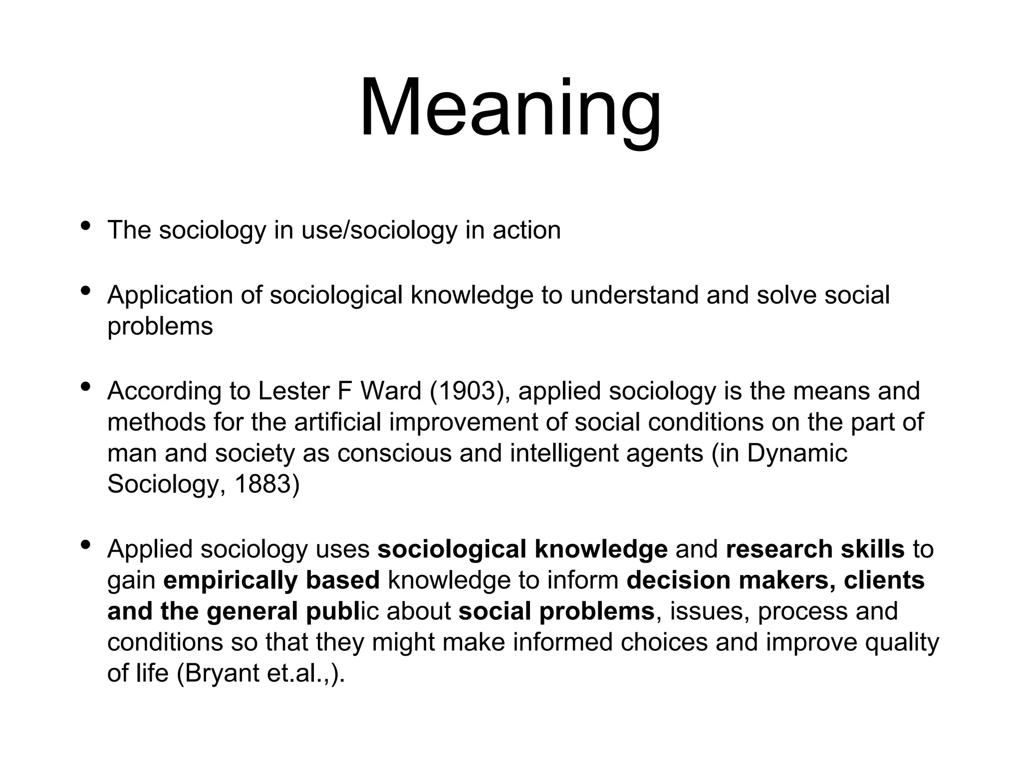 Applied sociology | PPTX