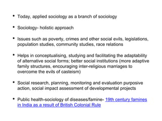 Applied sociology | PPTX