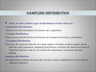 (Applied Statistics) Sampling and Sampling Distributions | PPT