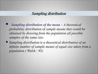(Applied Statistics) Sampling and Sampling Distributions | PPT
