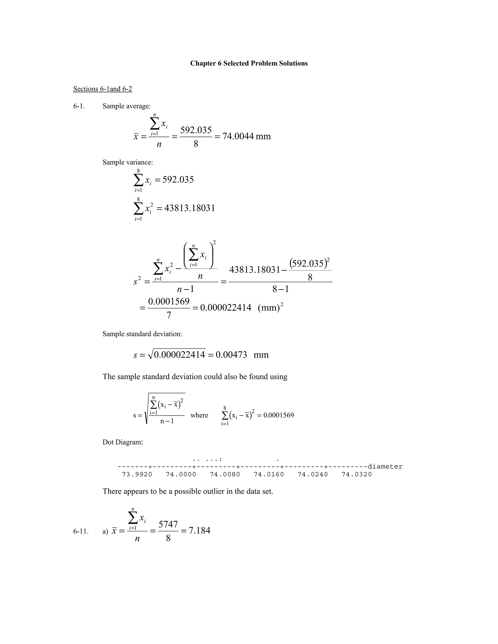 Applied statistics and probability for engineers solution montgomery && runger | PDF
